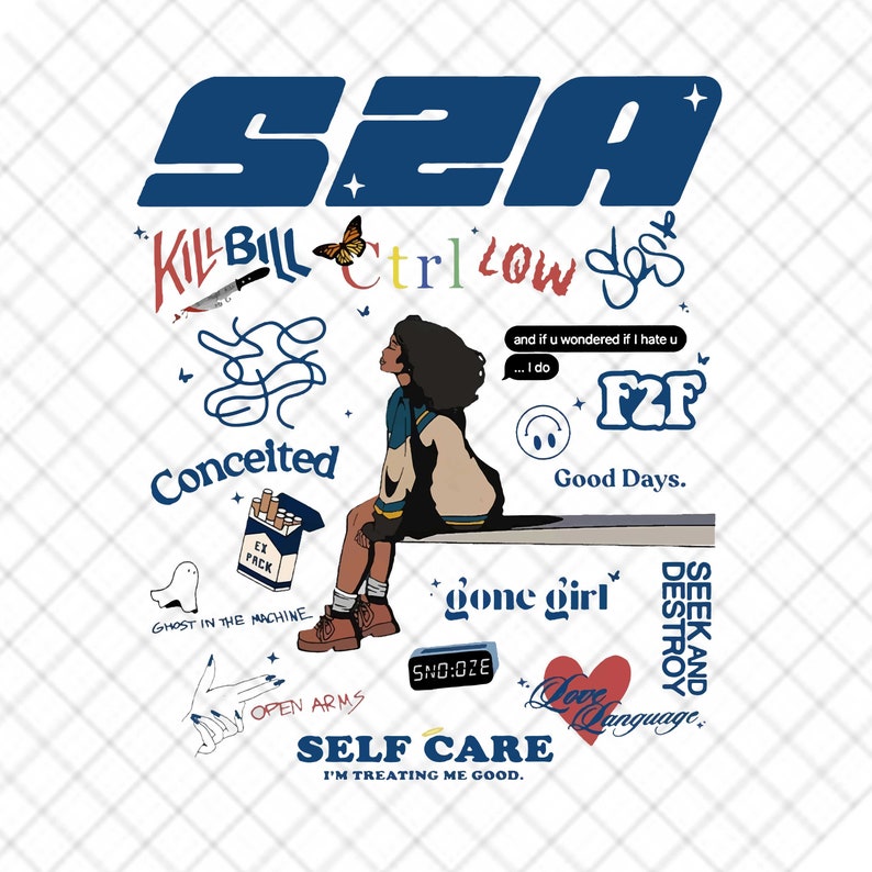 S.Z.A Singer PNG Download, SZA SOS Tour 2023 Png, Kill Bill Sos ...