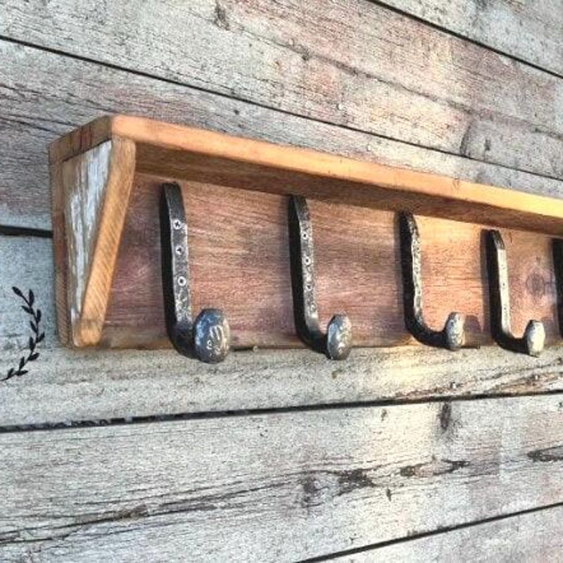 Wood Railroad Spike Hook - Etsy