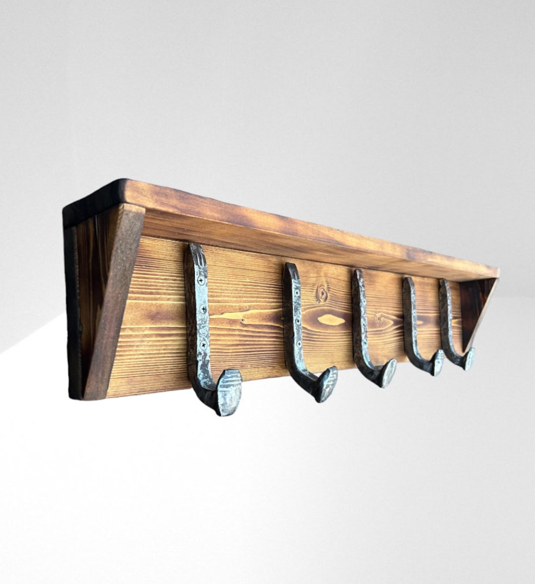 Rustic Coat Rack Wall Mount. Made From High Quality Pine Wood and ...
