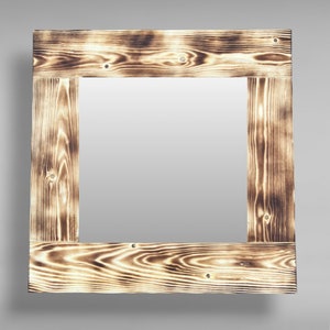 Custom Natural Wood Framed Mirror. 20 Custom Stain Options. Great for ...