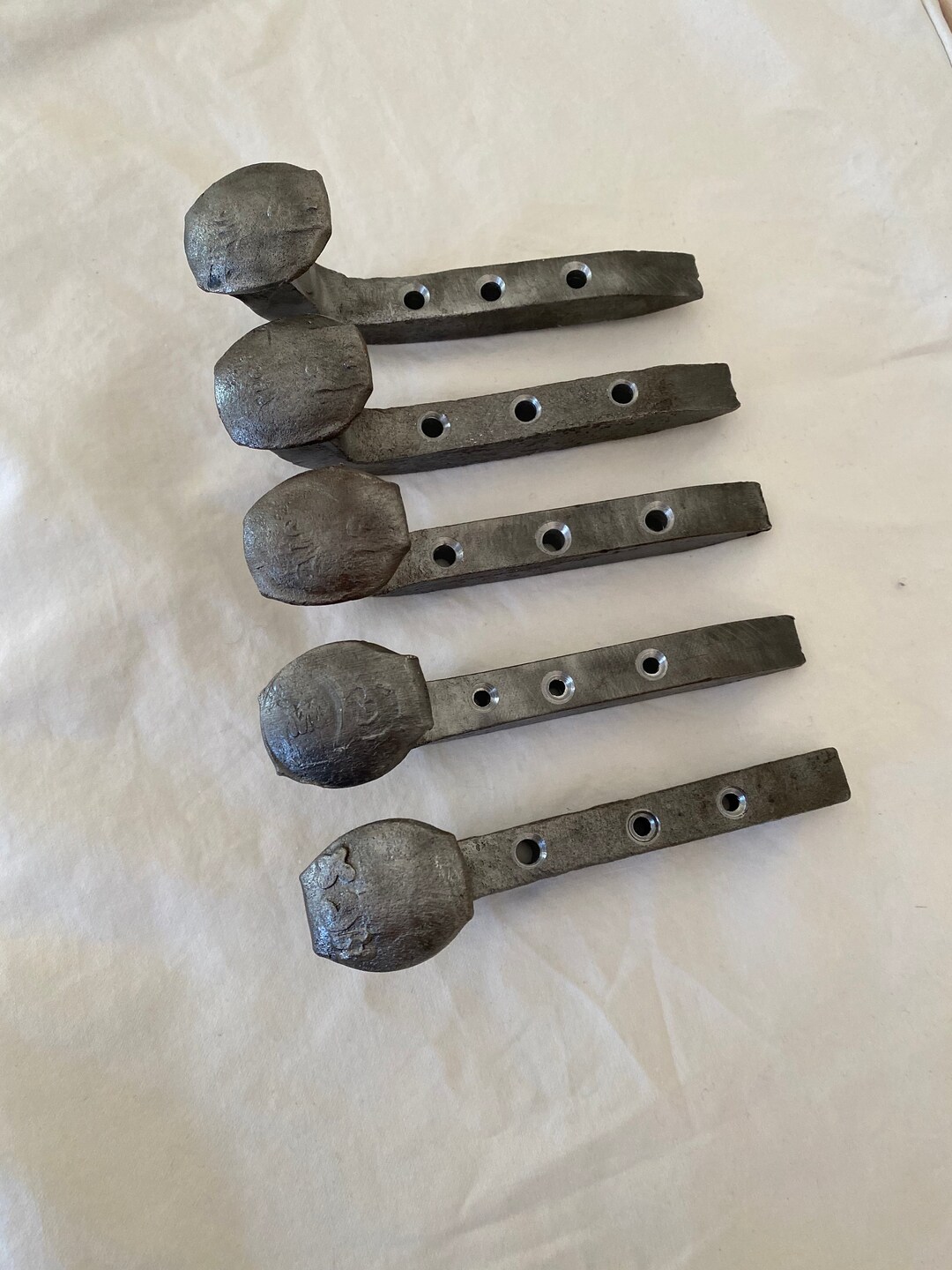 Railroad Spike Hooks With Pre-drilled Holes. Set of Five. Wall Mount ...