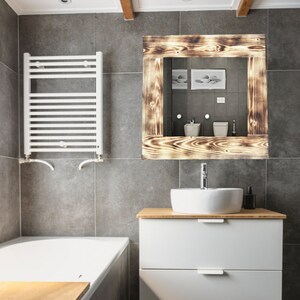 Custom Natural Wood Framed Mirror. 20 Custom Stain Options. Great for ...