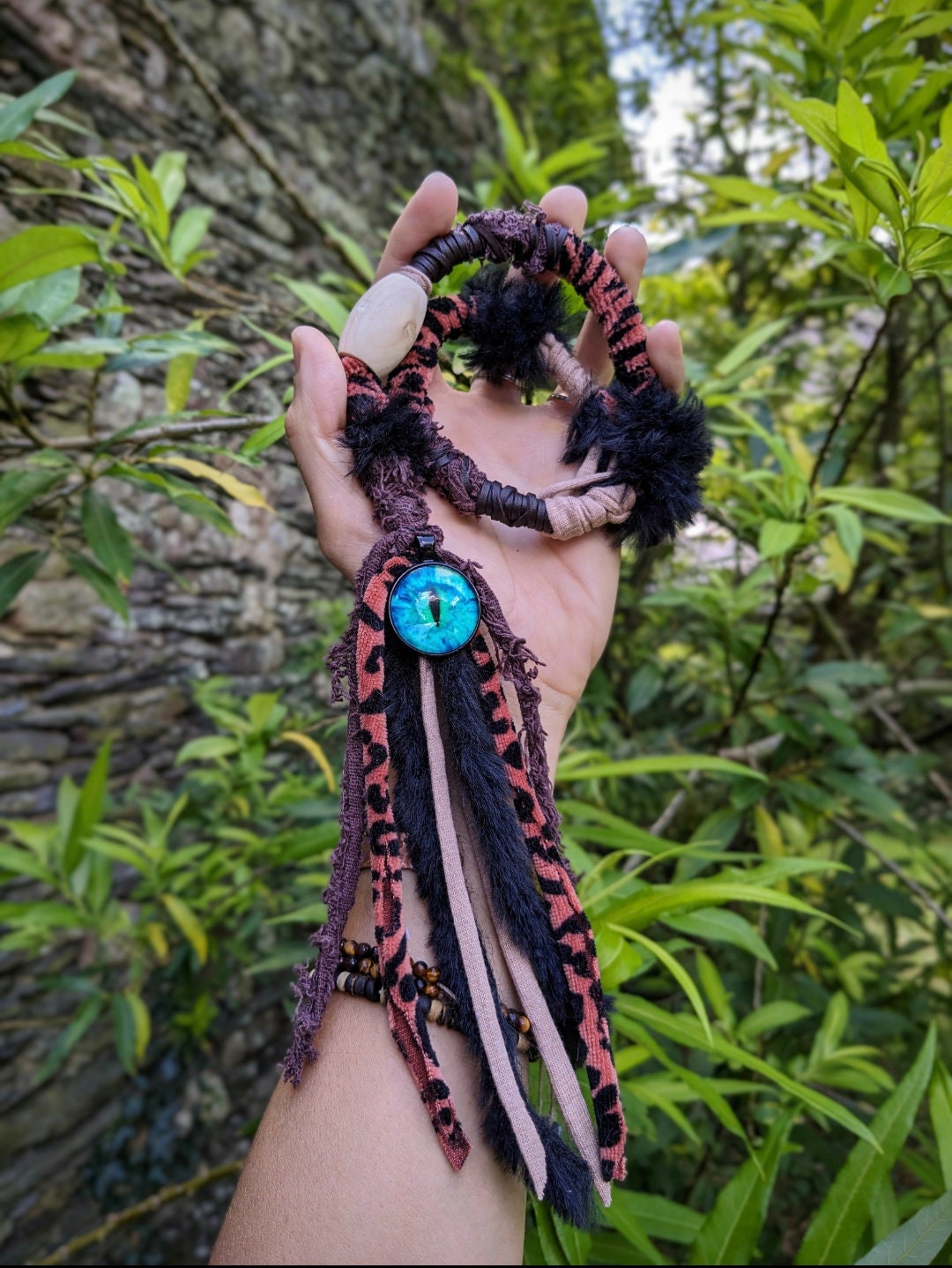 Removable Hairwrap Dreadwrap Ateba Wrap Leopard Pink Eye - Etsy