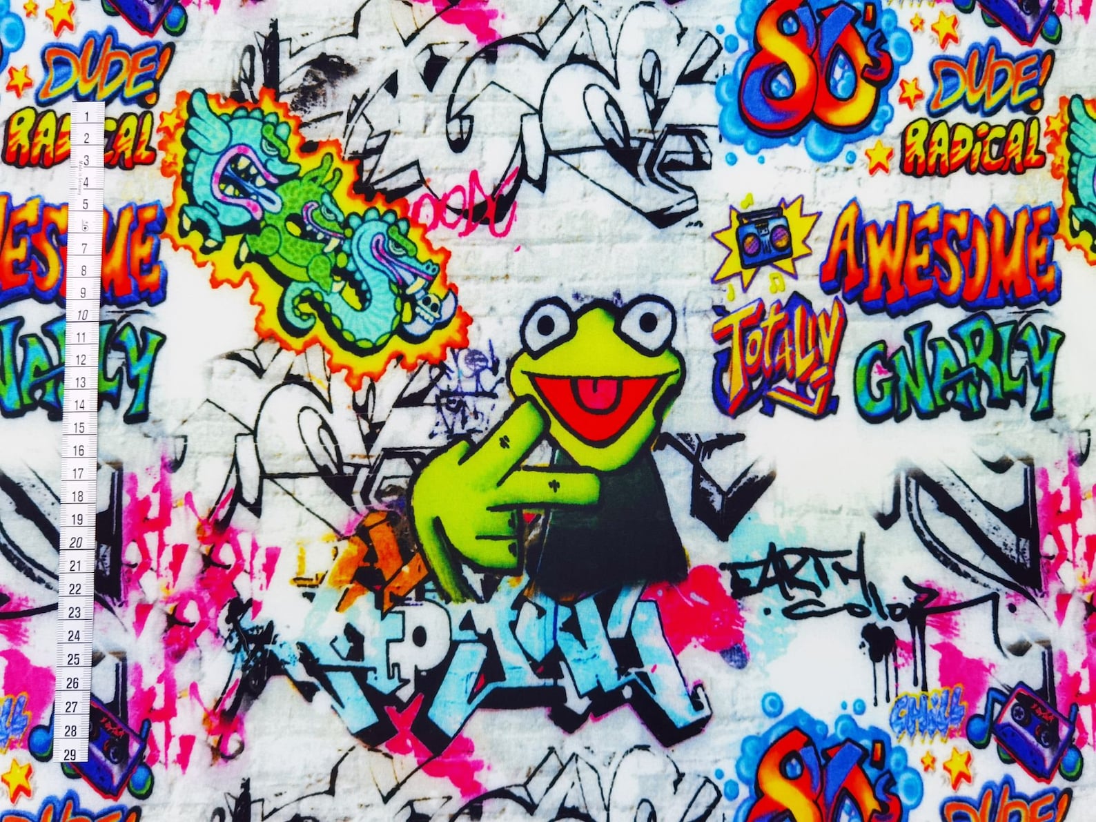 Softshell Graffiti Frog Kermit - Etsy España