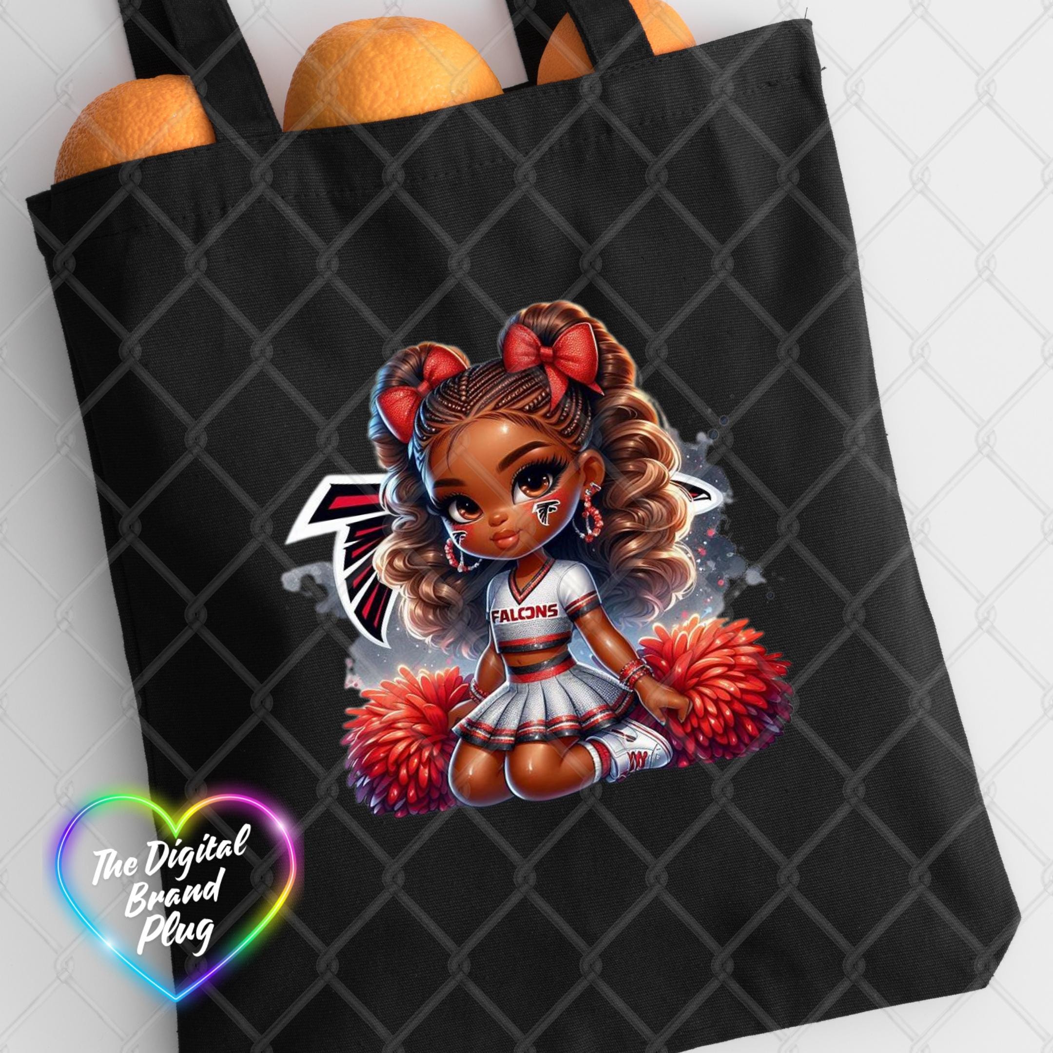 Falcons Fan Girl, Chibi Clipart,digital Download, Sublimation,chibi ...