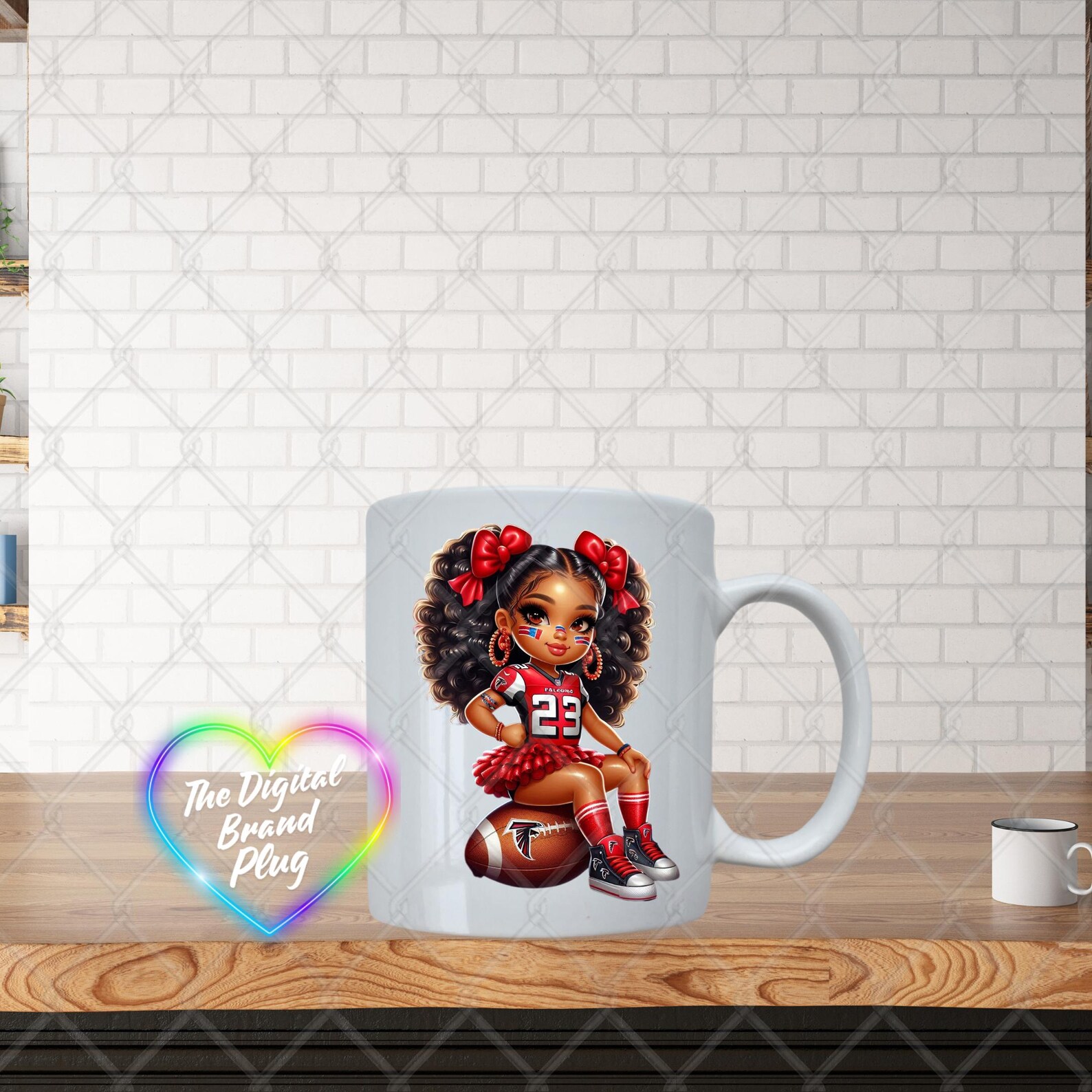 Falcons Fan Girl, Chibi Clipart,digital Download, Sublimation,chibi ...