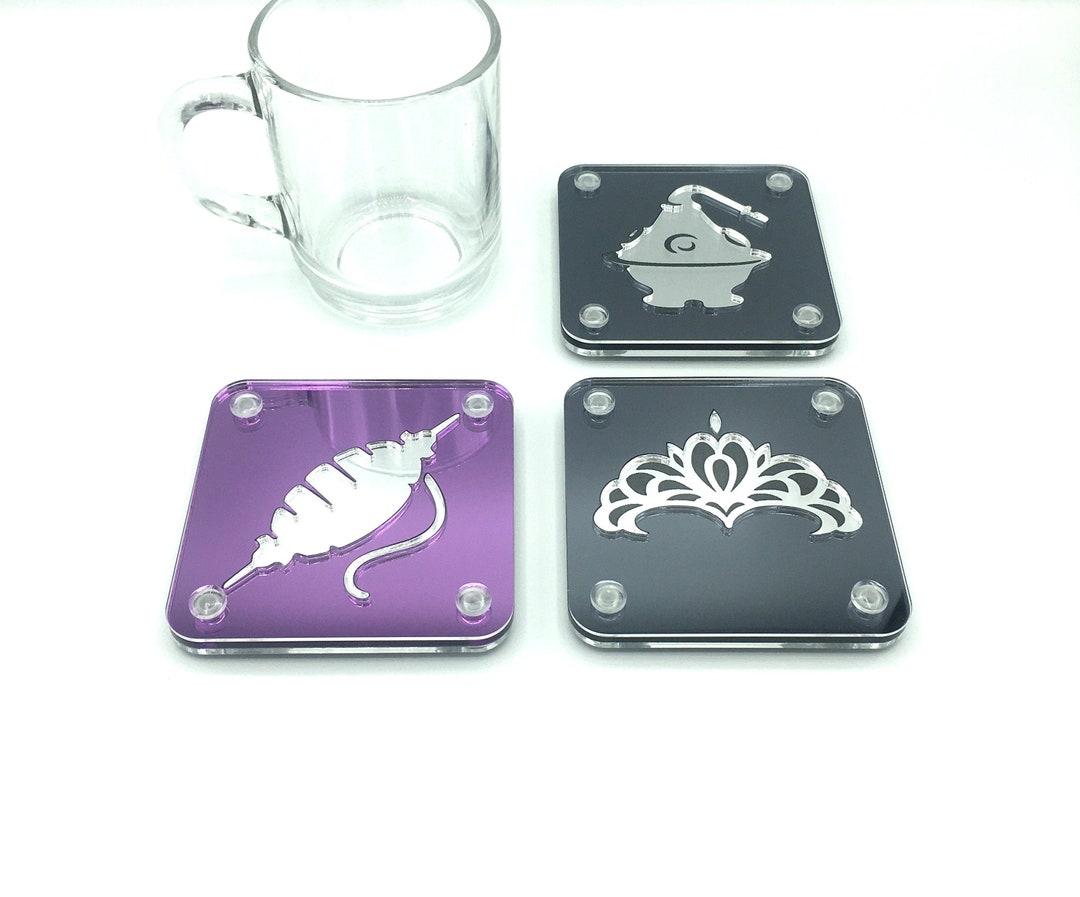 Mirrored Acrylic FFXIV Doh Coaster - Etsy