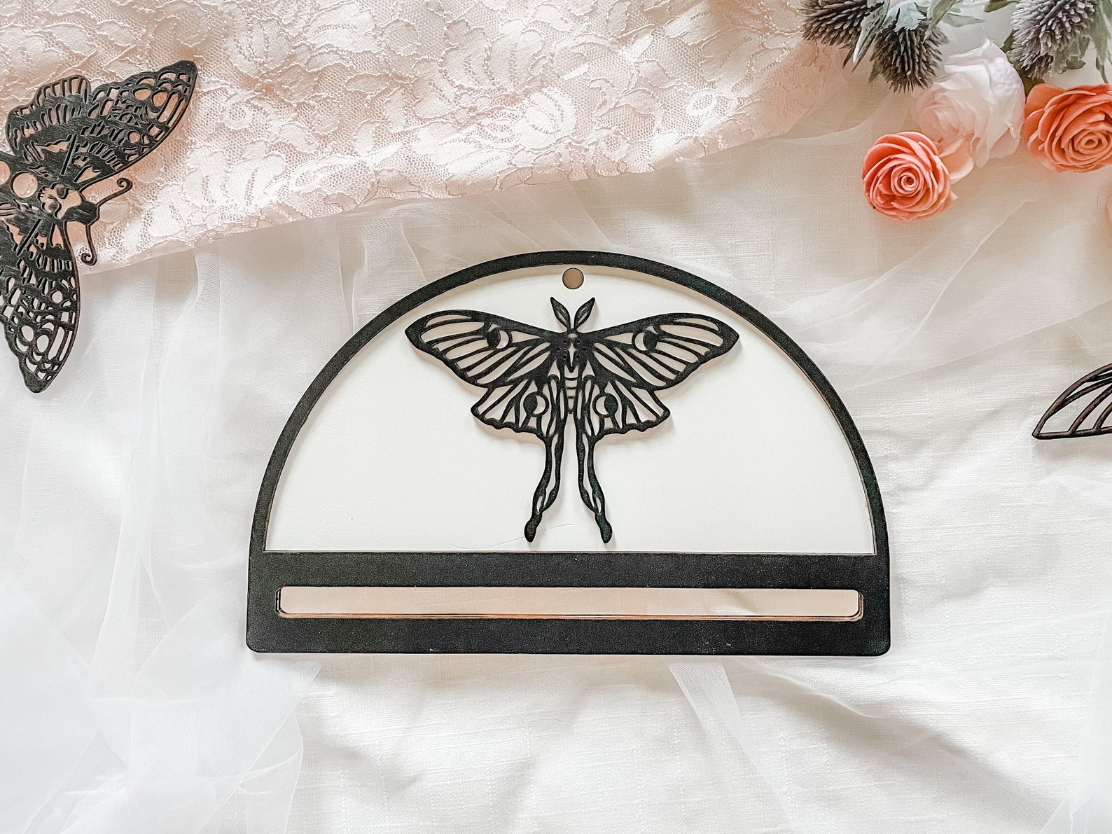 Macrame Half Moon Macrame Frame Wall Frame Wood Frame for | Etsy