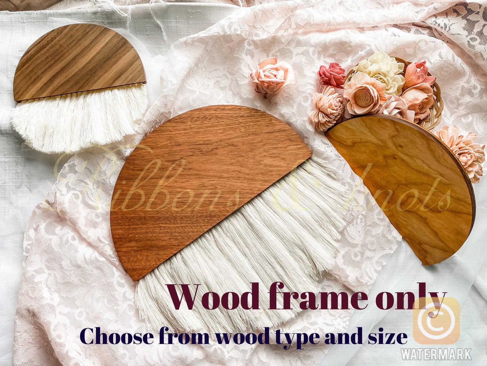 Minimalist Half Moon Wall Hanging Frame Macrame Half Moon - Etsy