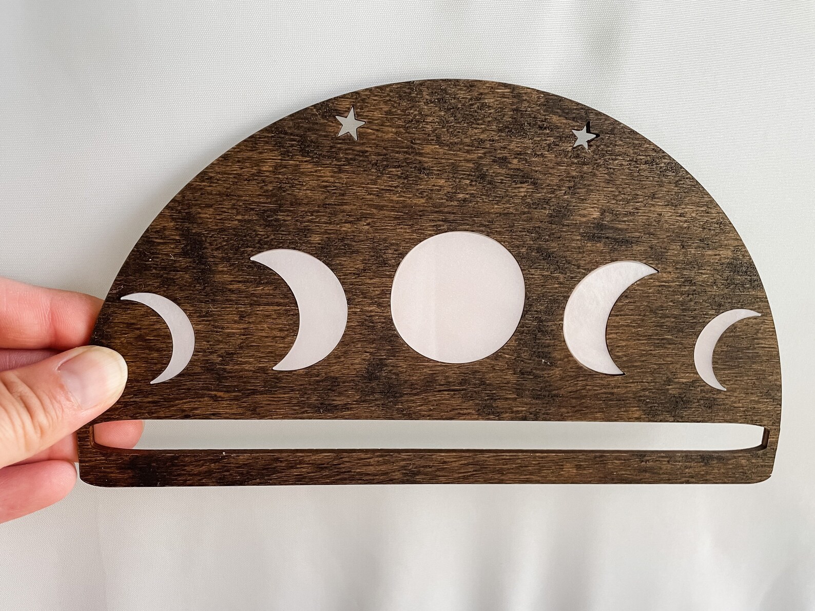 Macrame Frame Moon Phase Inlay Pearl Macrame Wood Weaving - Etsy