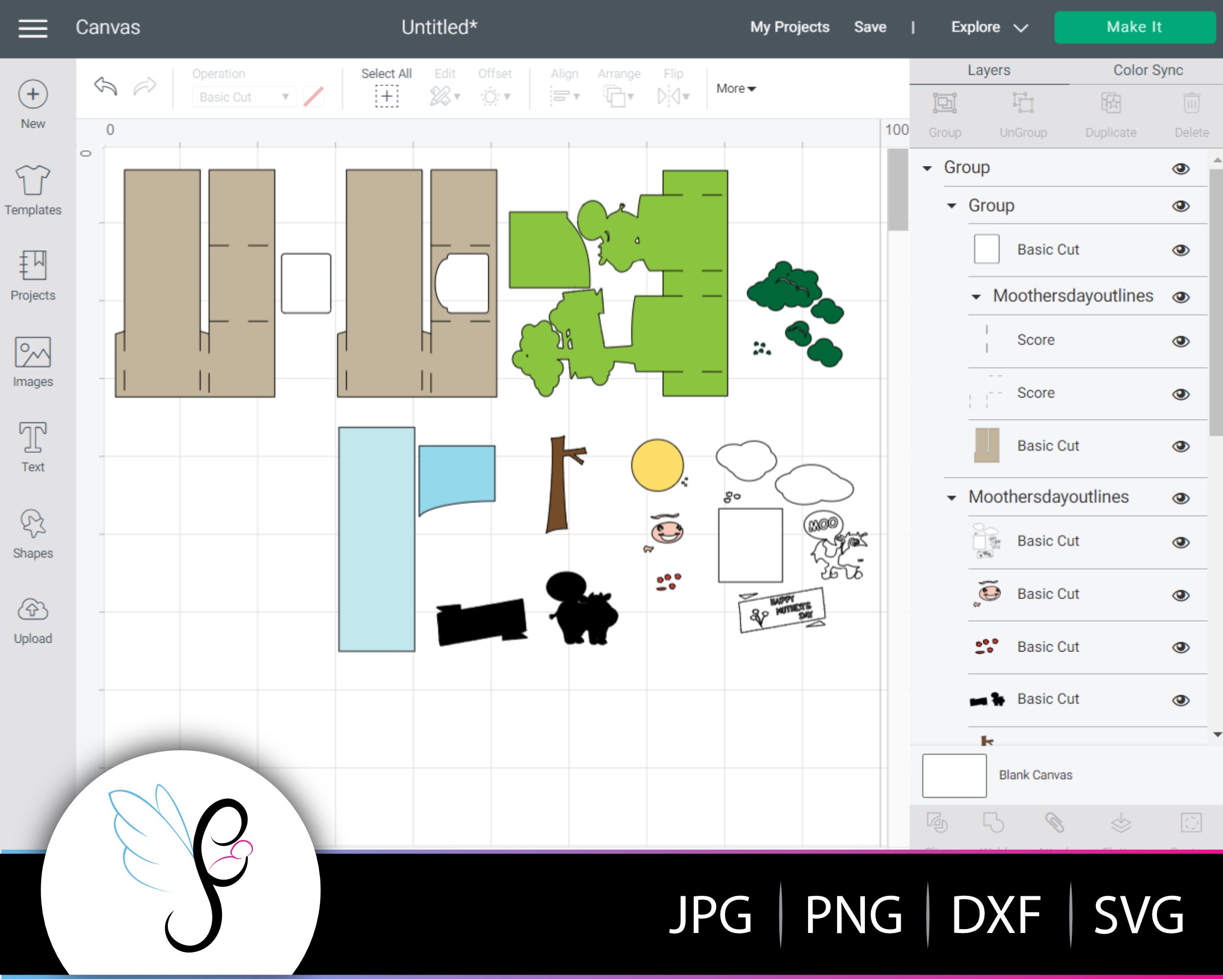 Mothers Day 3D Box Card SVG - Moothers Day Cow SVG - Etsy