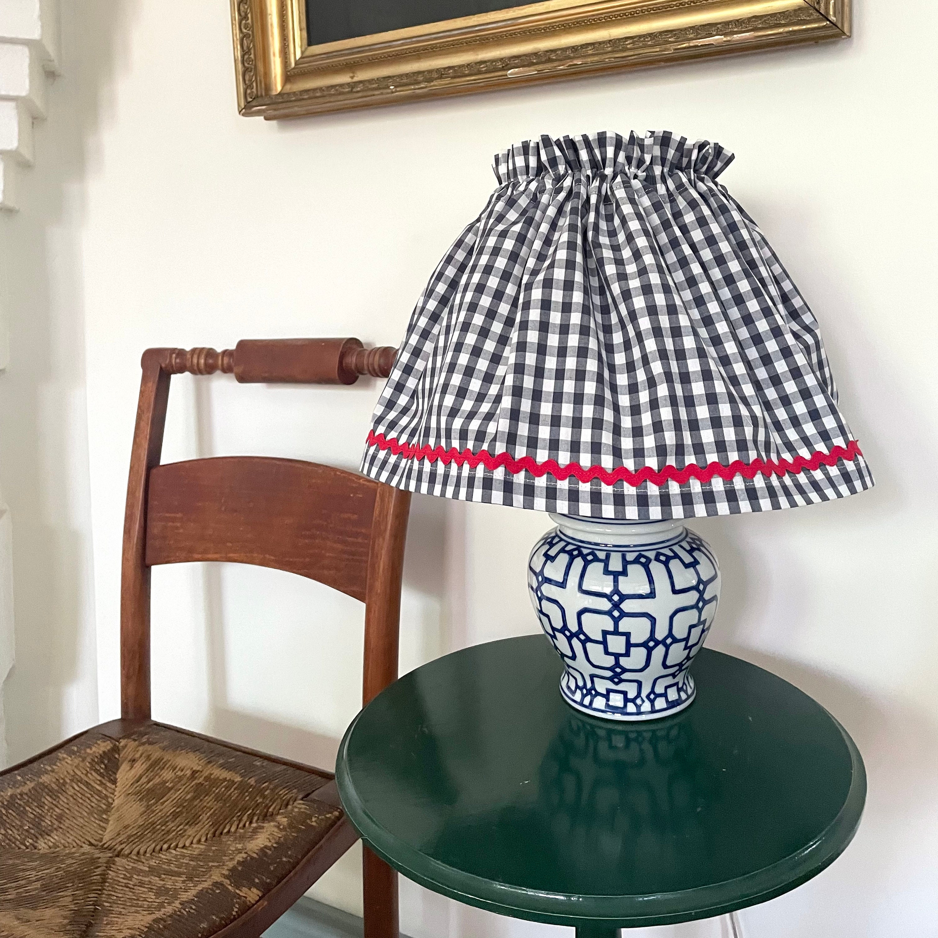 Fabric Lampshade Cover With Ric Rac Trim - Etsy