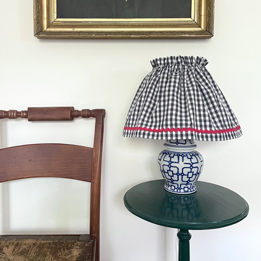 Fabric Lampshade Cover With Ric Rac Trim - Etsy