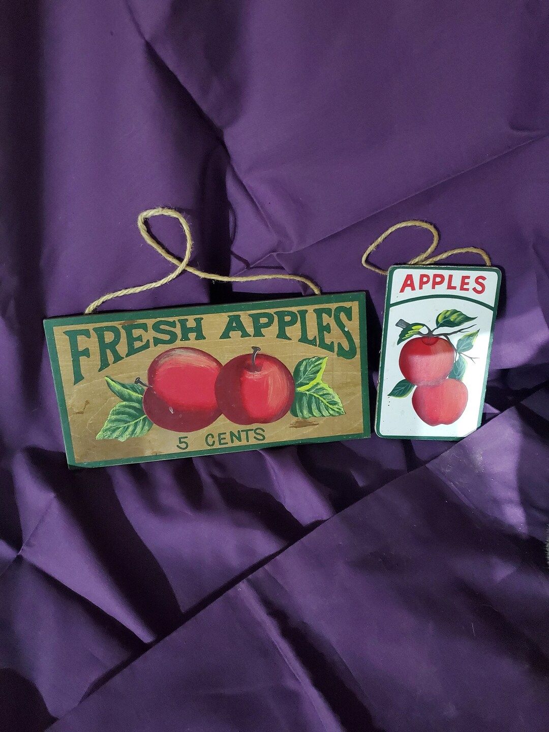 Cute Wooden Apple Signs - Etsy