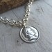 Silver Chunky Necklace, Chunky Coin Necklace, Antique Coin Necklace ...