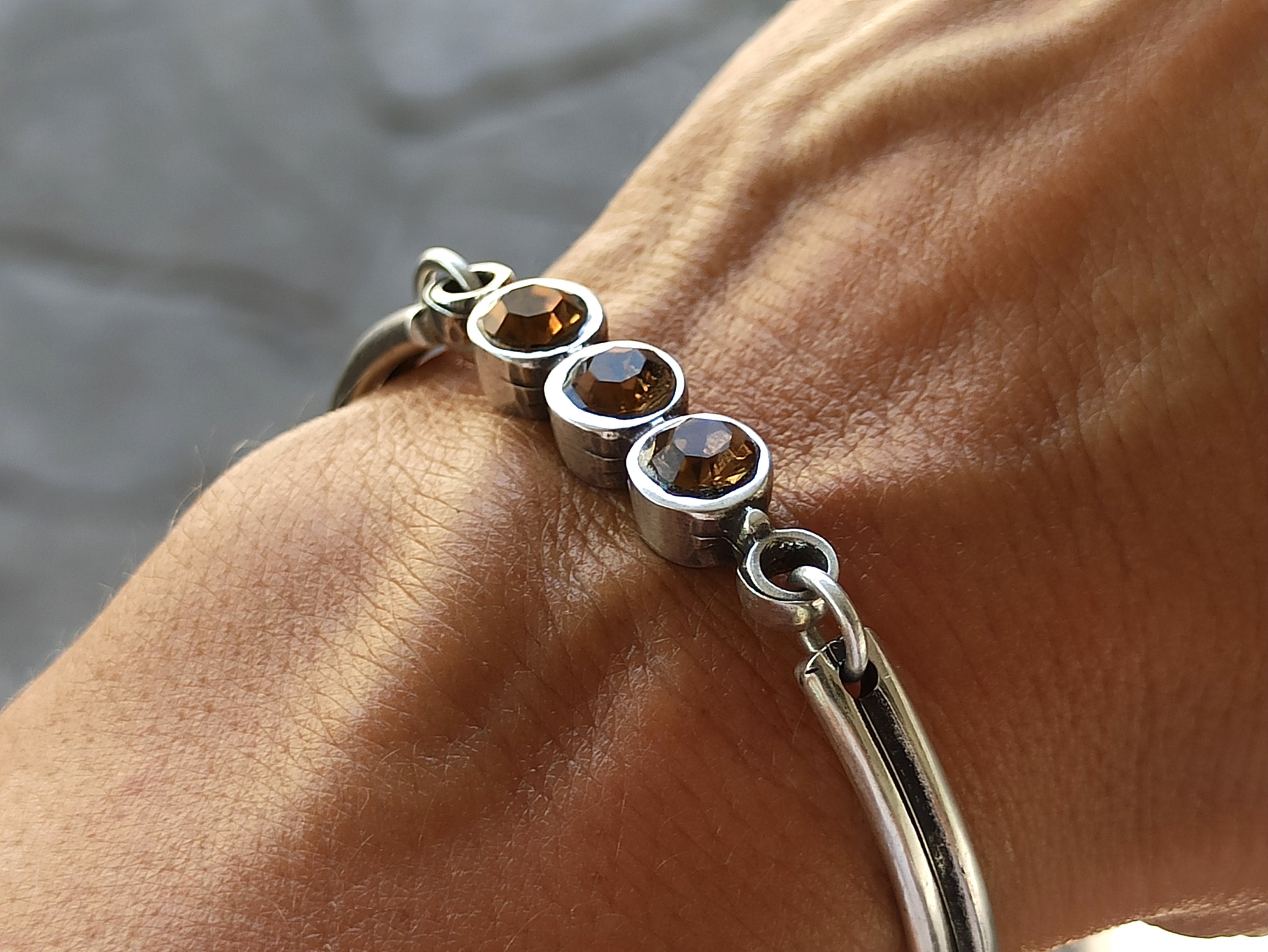 Silver swarovski bracelet swarovski crystal bracelet gift | Etsy