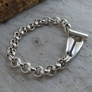 Mens Chunky Rolo Chain Bracelet: Chunky Toggle - Etsy