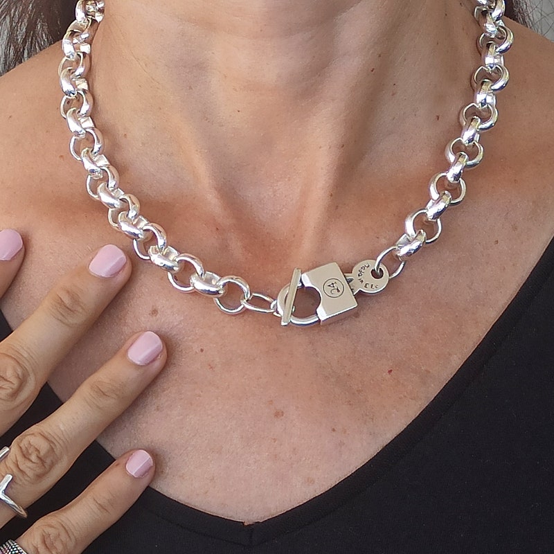 Padlock Necklace - Etsy