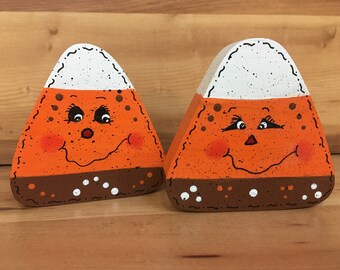 Candy Corns Keychain With Glass Candy Corn Lampwork Bead | Etsy