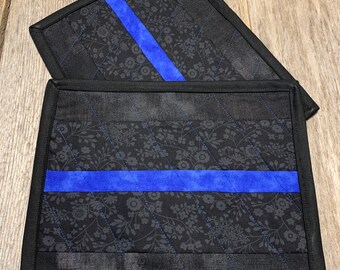 Blue Line Police Mat - Etsy