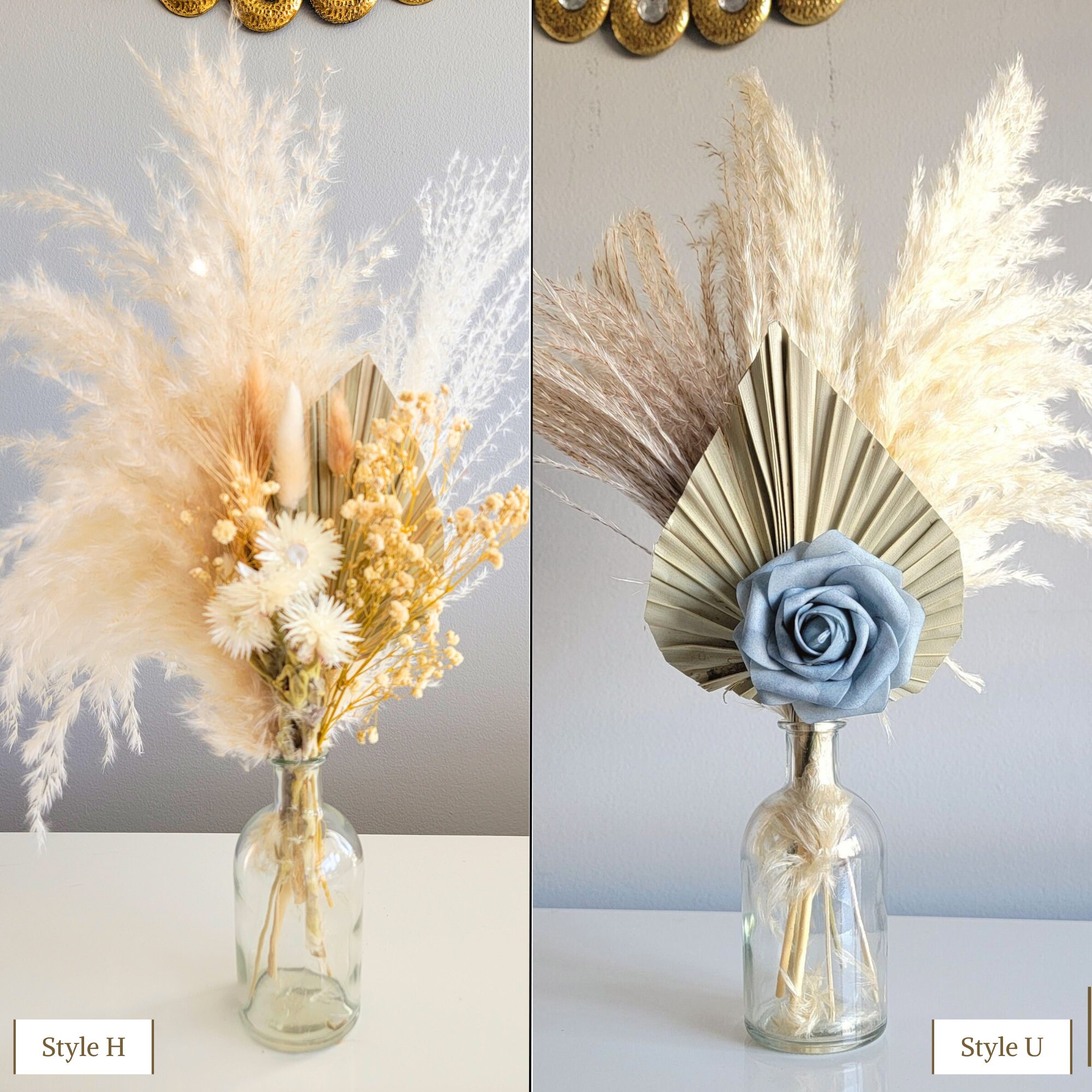 Natural Dried Flower Centerpiece, Home Decor, Real Flower Arrangement ...
