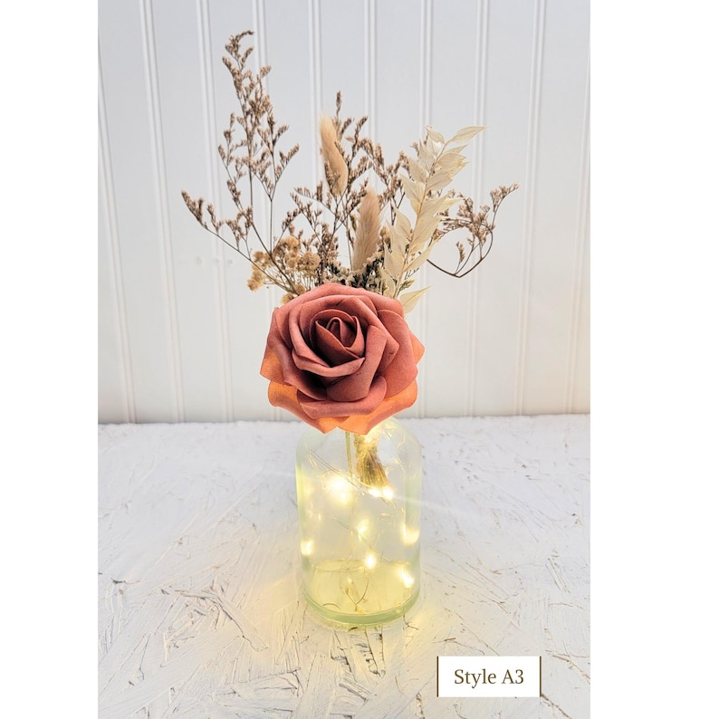 Blush Cream Terracotta Blue Rose Wedding Centerpiece Baby Shower Decor ...