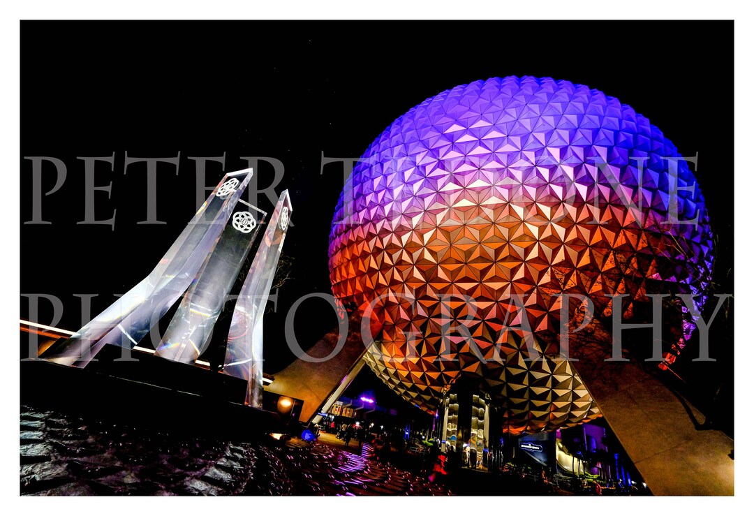 Spaceship Earth at Night Epcot, Walt Disney World 13x19 Photo Print - Etsy