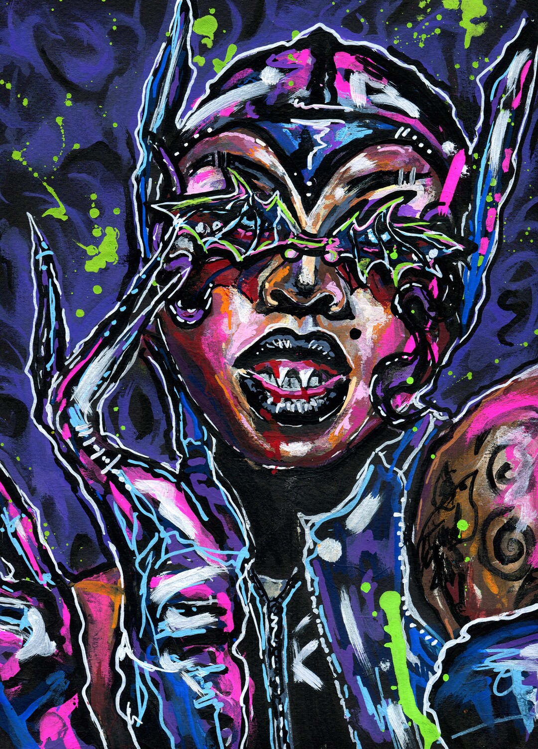 SAINT From Dragula A4 or A3 Print of My Original Acrylic Portrait ...