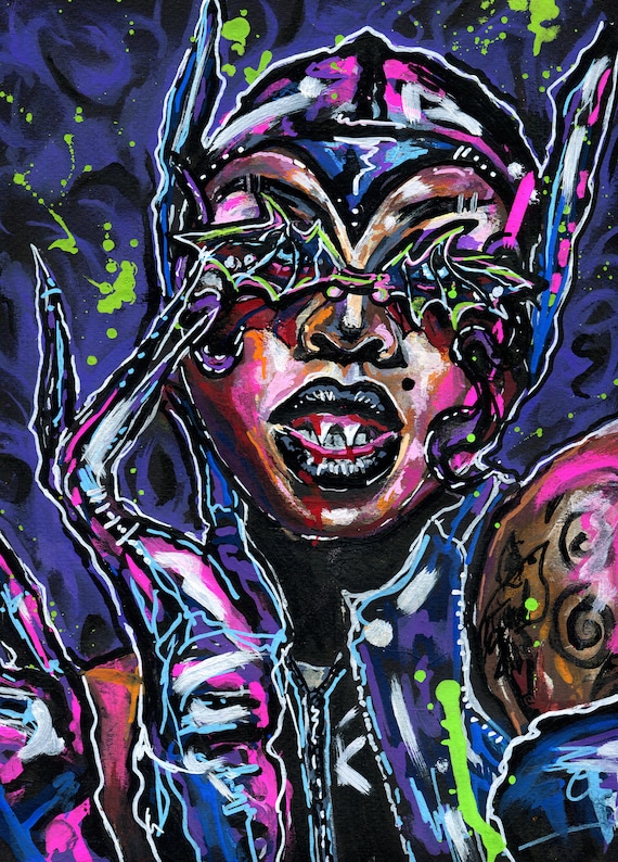 SAINT From Dragula A4 or A3 Print of My Original Acrylic | Etsy