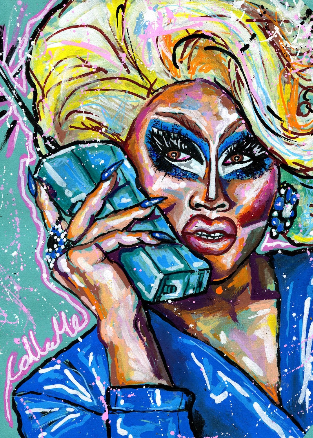 Trixie Mattel From Rupauls Drag Race- A4 or A3 Print of My Original ...