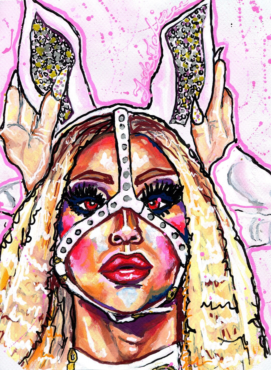 Jade Jolie From Dragula A4 or A3 Print of My Original Acrylic Portrait ...