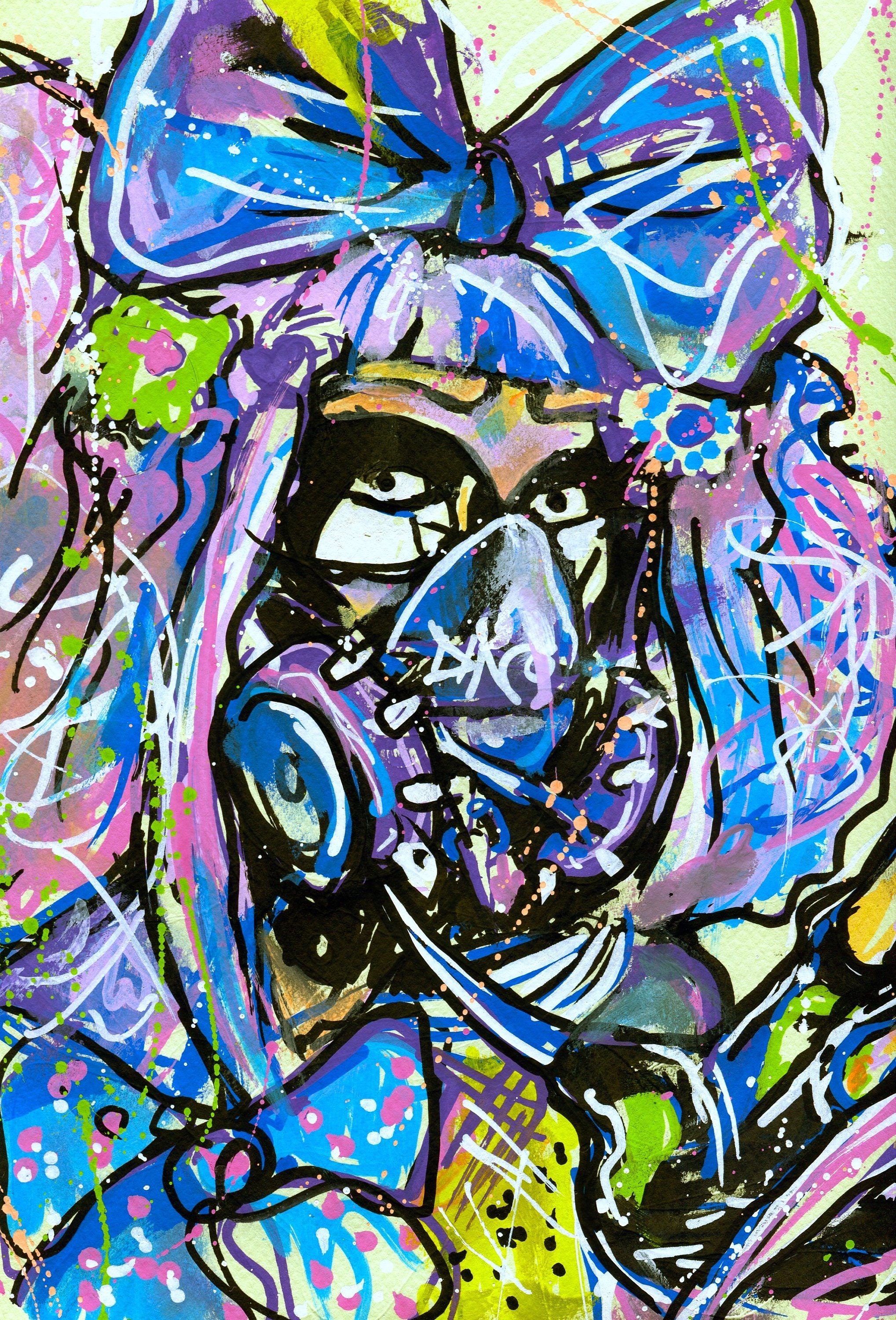 Erika Klash A4 or A3 Print of My Original Acrylic Portrait Painting - Etsy