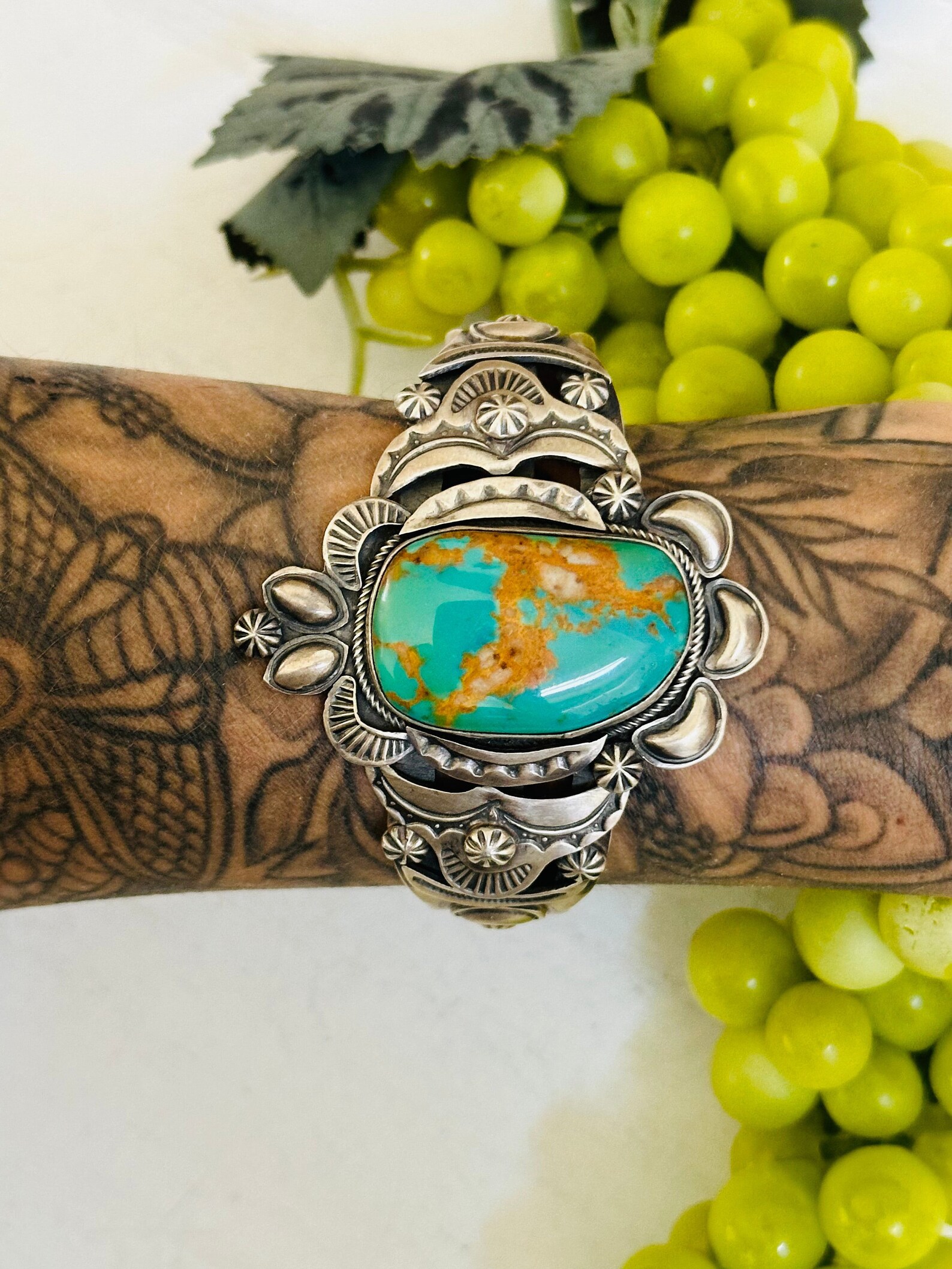 Danny Clark Royston Turquoise & Sterling Silver Cuff Bracelet - Etsy
