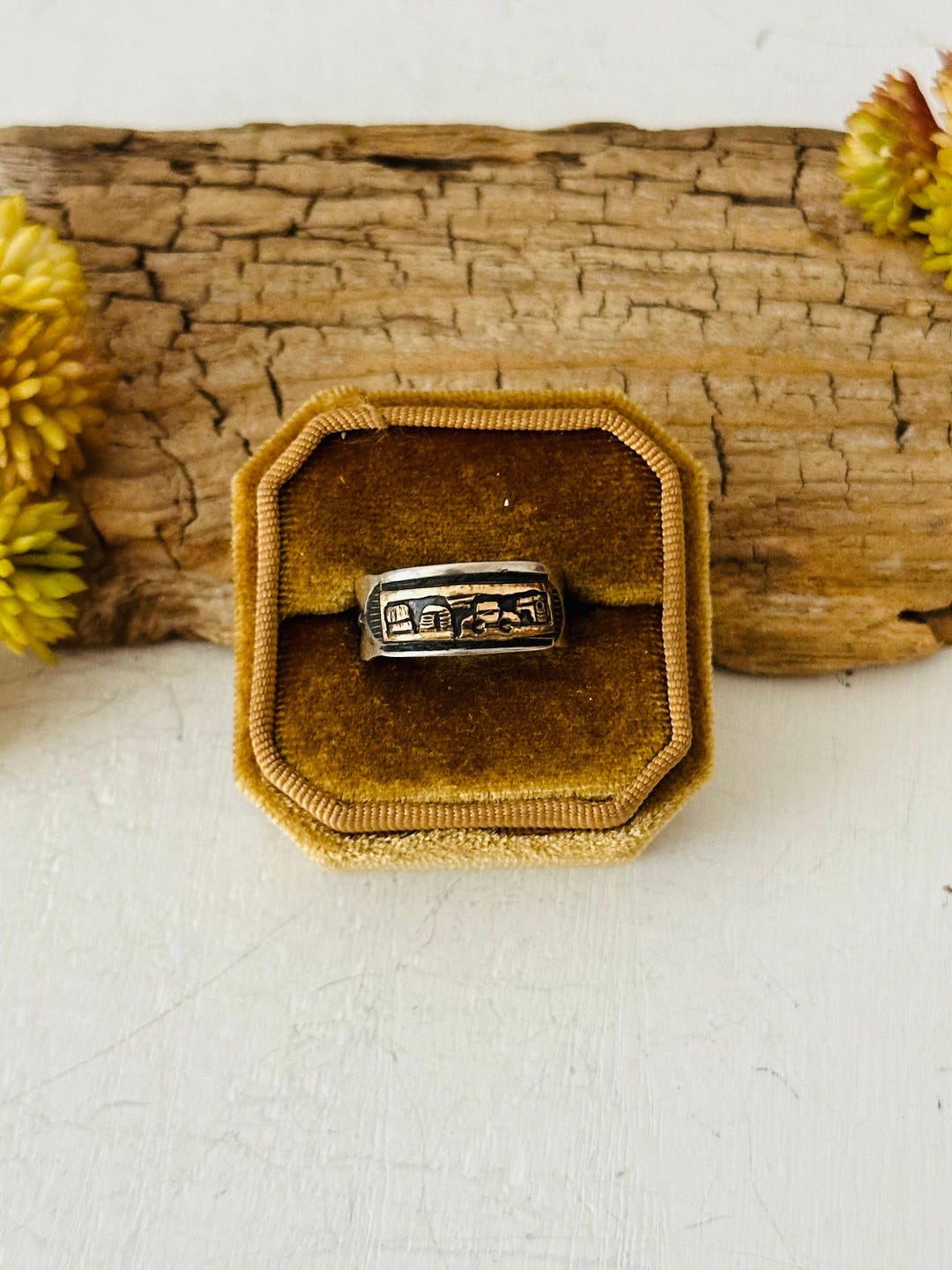 Navajo Made Sterling Silver Story Teller Ring - Etsy