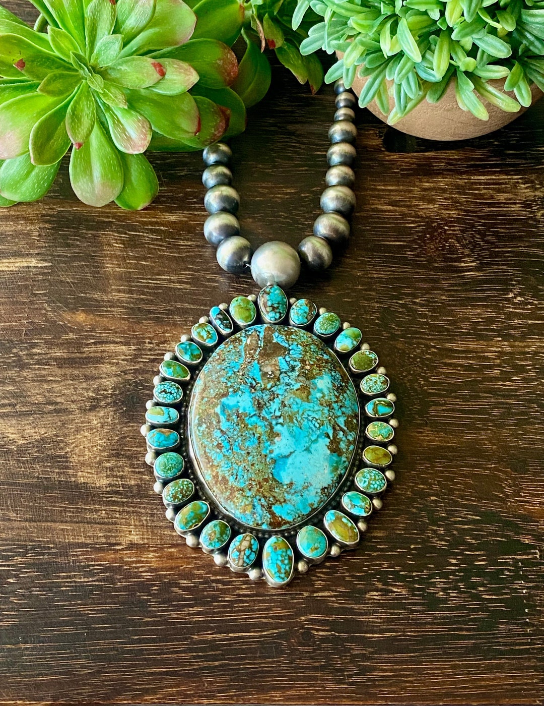 Kathleen Chavez High Grade Kingman Turquoise & Sterling Silver Mega ...
