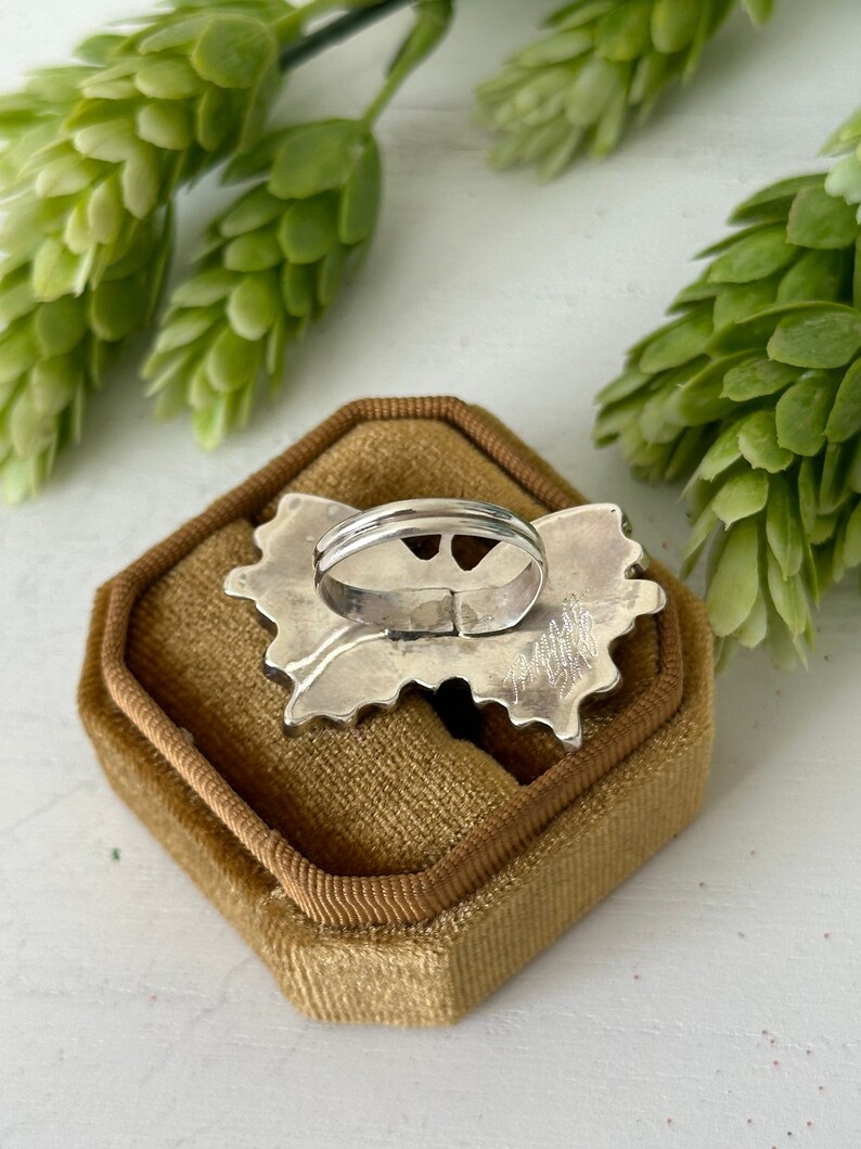 Tamara Pinto Multi Stone & Sterling Silver Inlay Butterfly Ring Size 9. ...