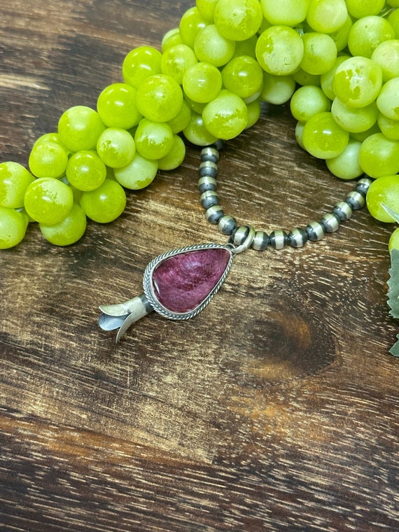Navajo Made Purple Spiny Oyster & Sterling Silver Blo… - Gem