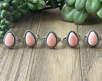 Navajo Made Pink Conch & Sterling Silver Heart Necklace - Etsy