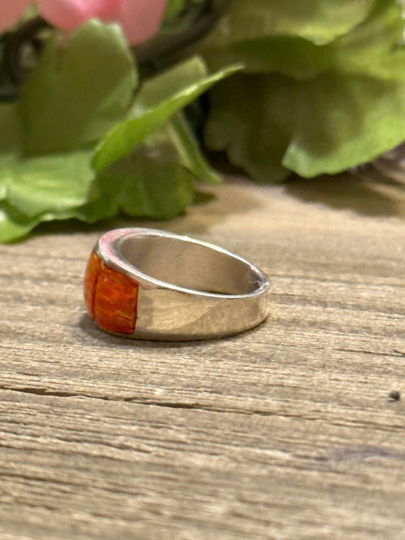 Navajo Made Opal (Man Made) & Sterling Silver Inlay R… - Gem