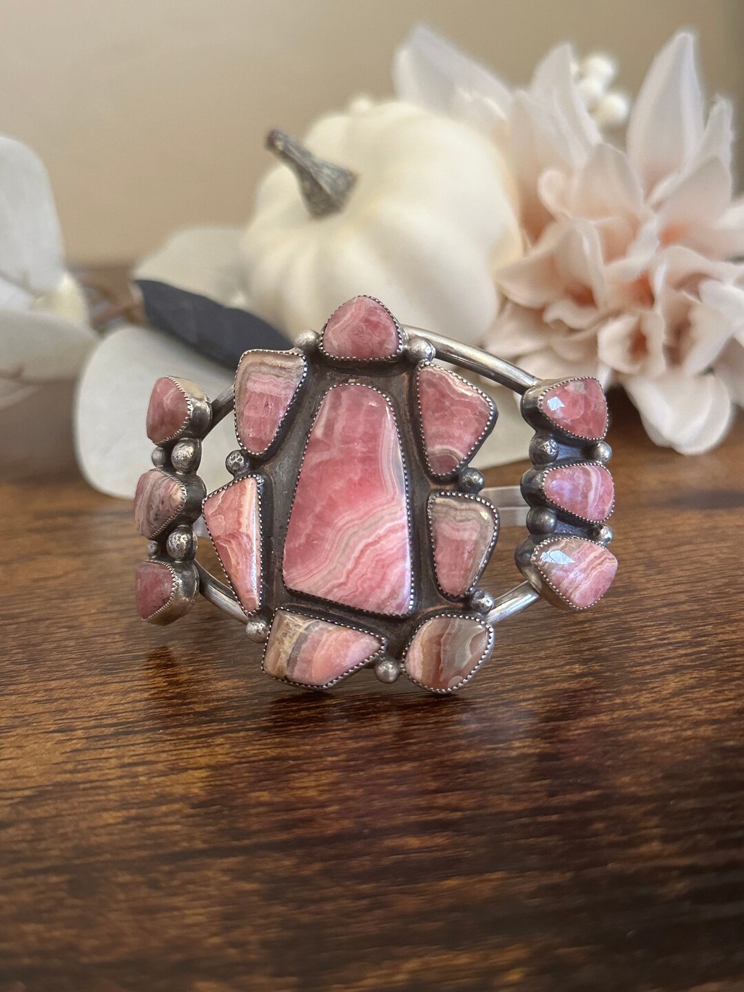 Jon Begay Rhodochrosite & Sterling Silver Cuff Bracelet - Etsy