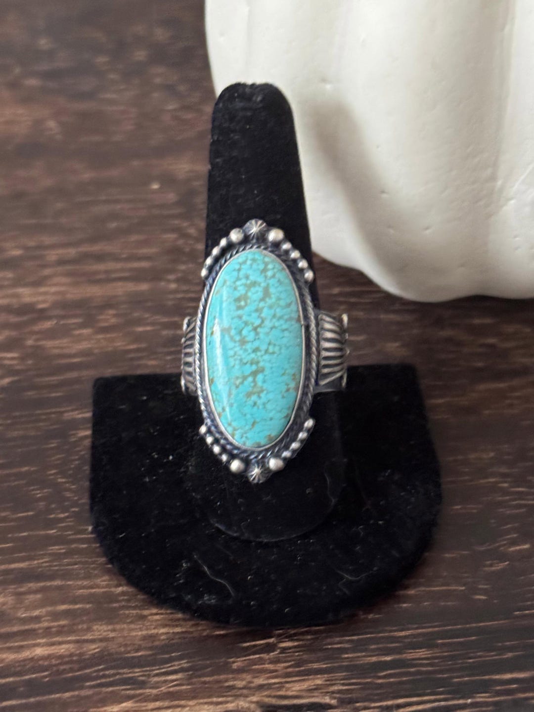 Sheila Tso 8 Turquoise Sterling Silver Ring Size 9.75 - Etsy