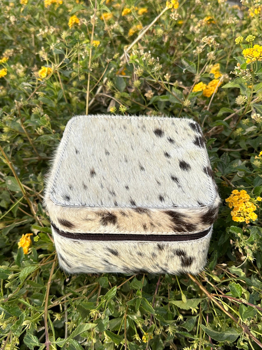 Genuine Leather Cowhide Jewelry Box - Etsy