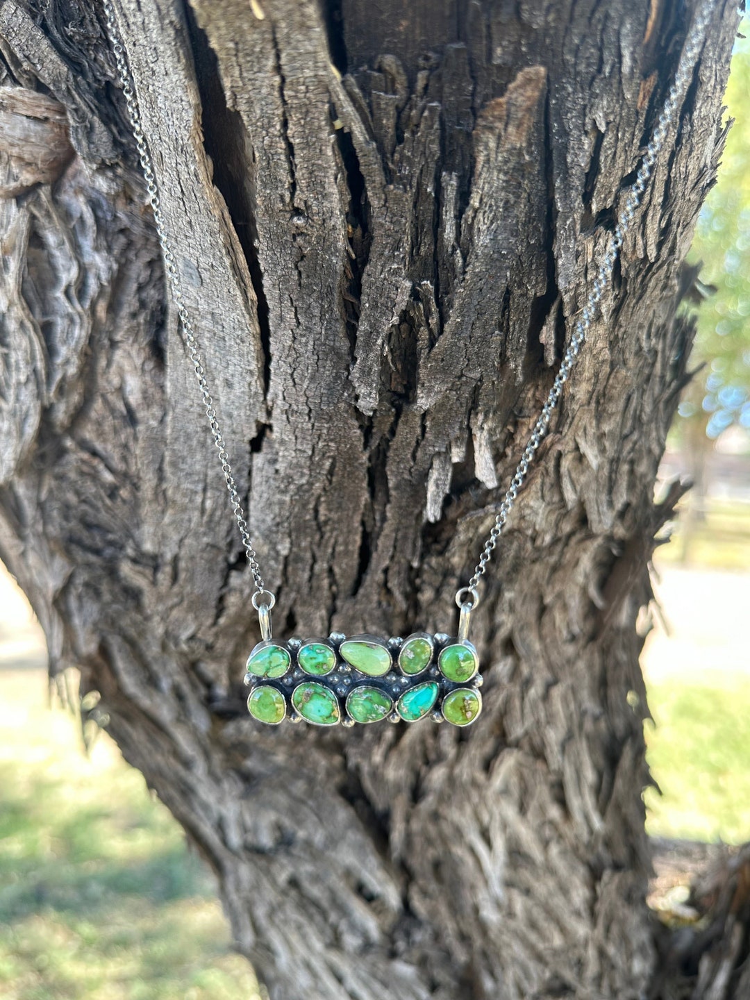 John Begay Sonoran Gold & Sterling Silver Bar Necklace - Etsy