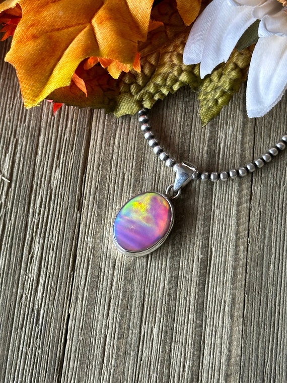 Southwest Handmade Opal & Sterling Silver Pendant - Gem