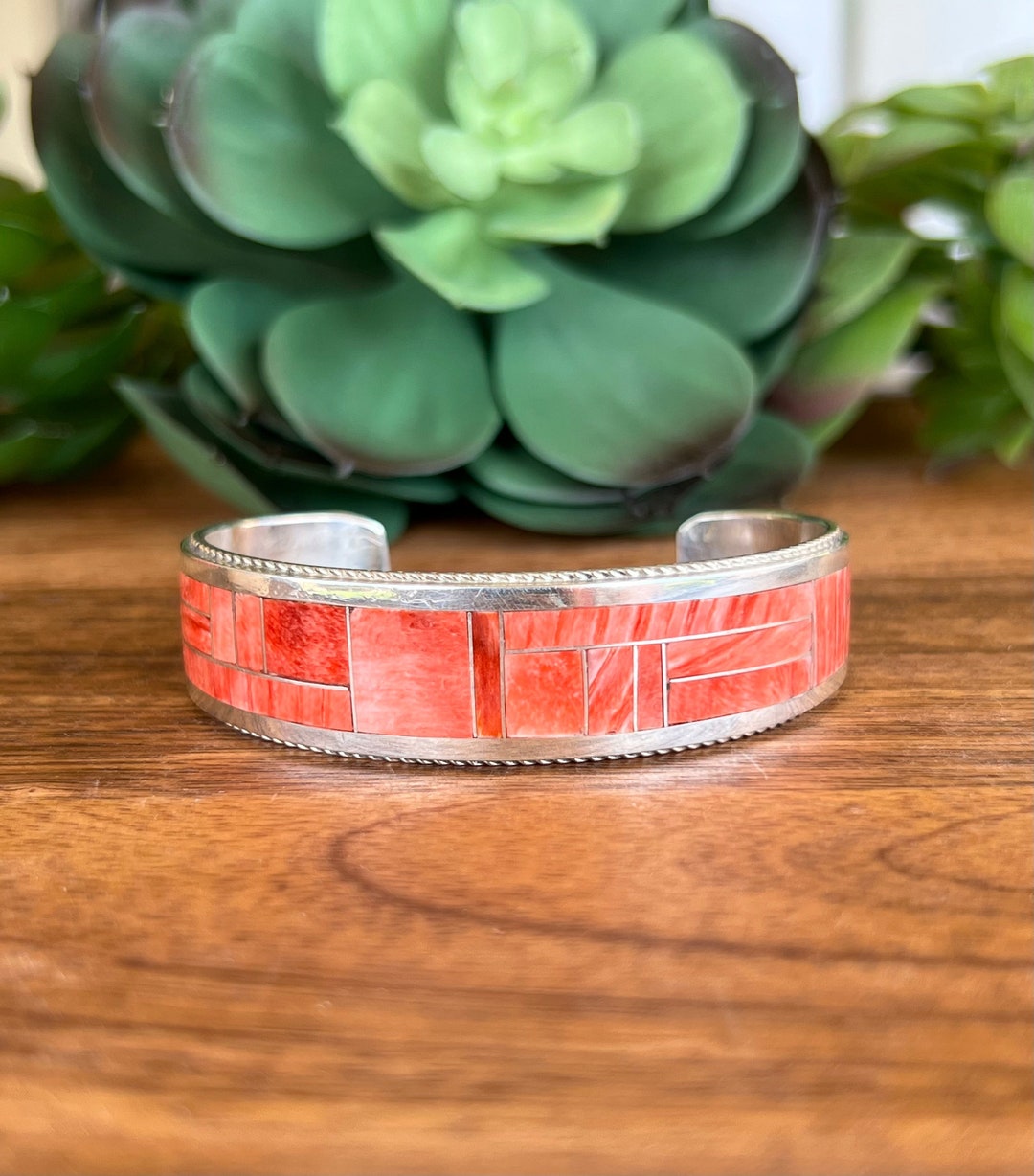 Rickell and Glendora Booqa Zuni Made Spiny Oyster & Sterling Silver ...