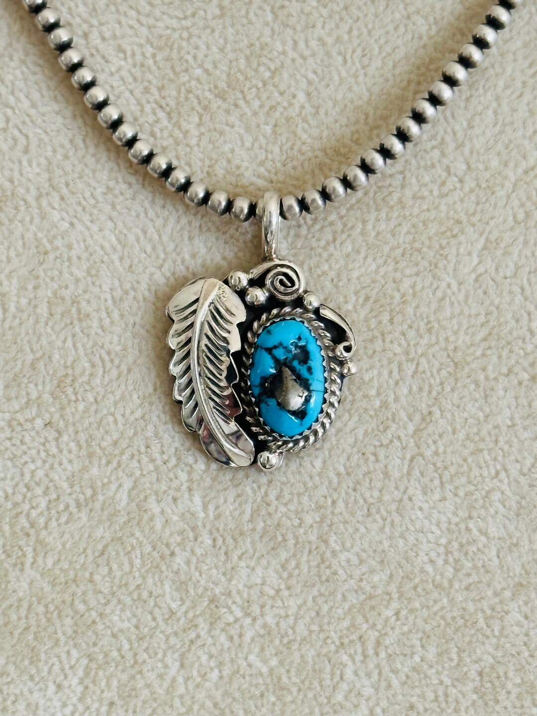 Julia Etsitty Kingman Turquoise & Sterling Silver Pendants - Etsy