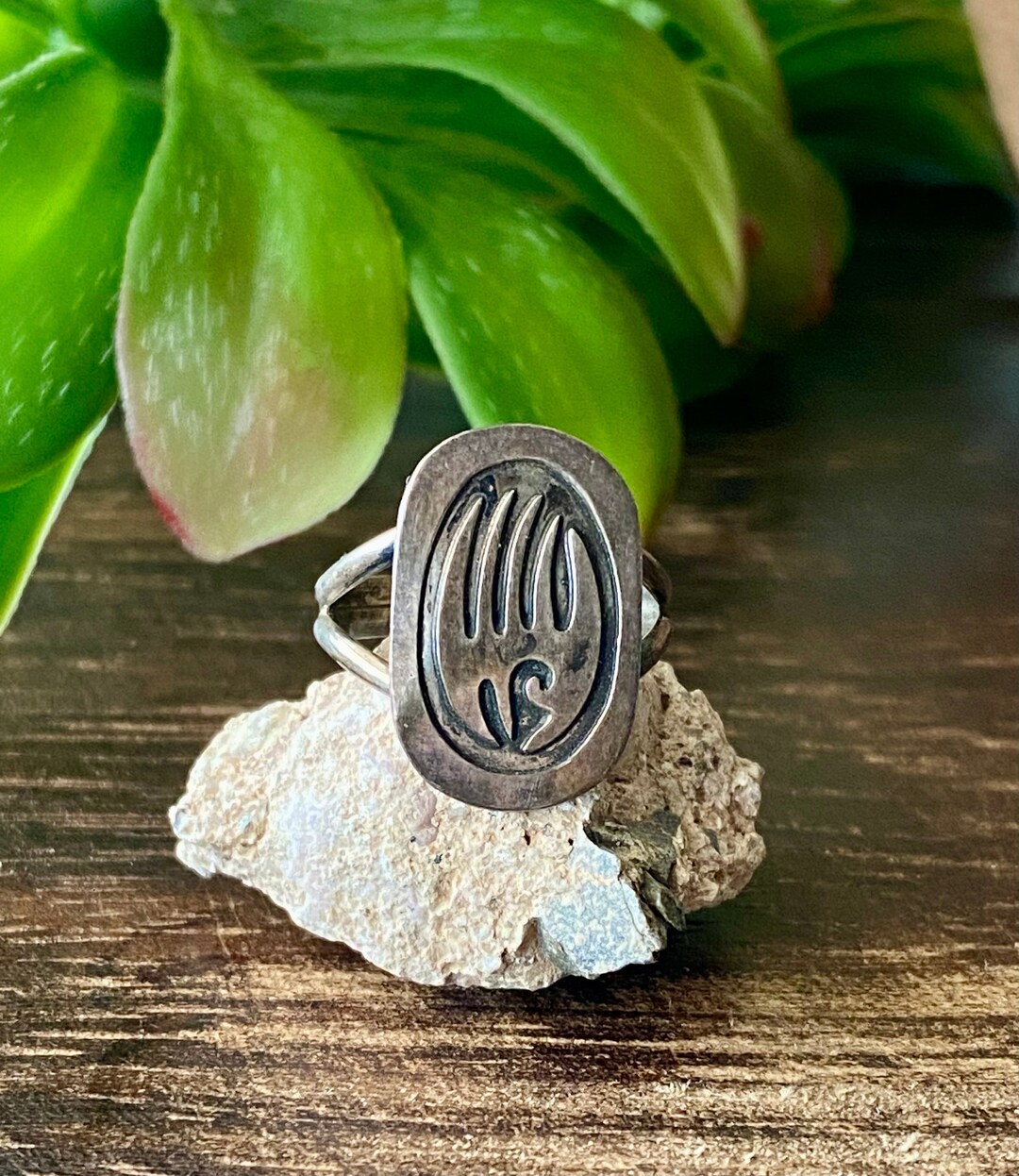 Hopi Made Sterling Silver Bear Claw Ring Size 5.75 - Etsy