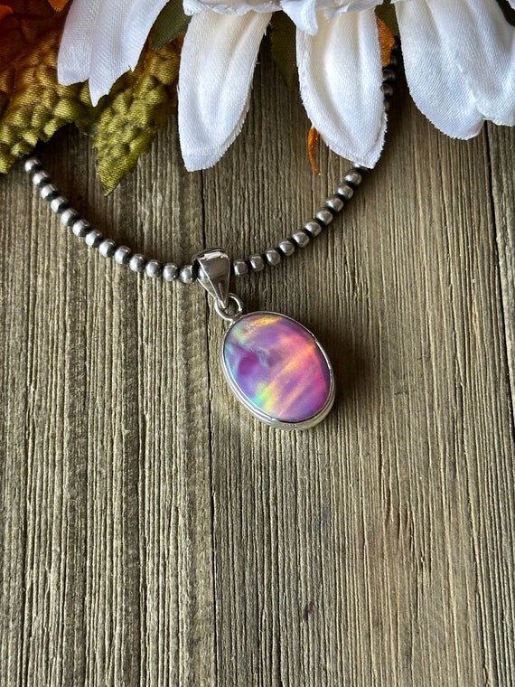 Southwest Handmade Opal & Sterling Silver Pendant - Gem