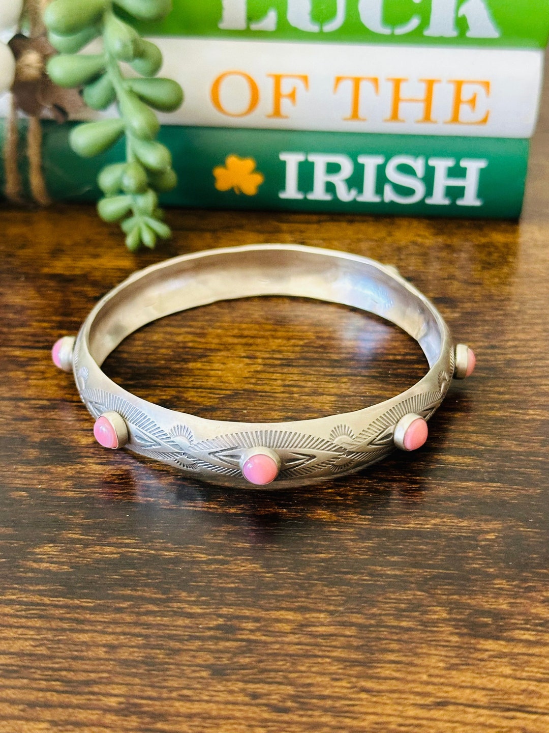 Boyd Ashley Pink Conch & Sterling Silver Bracelet - Etsy