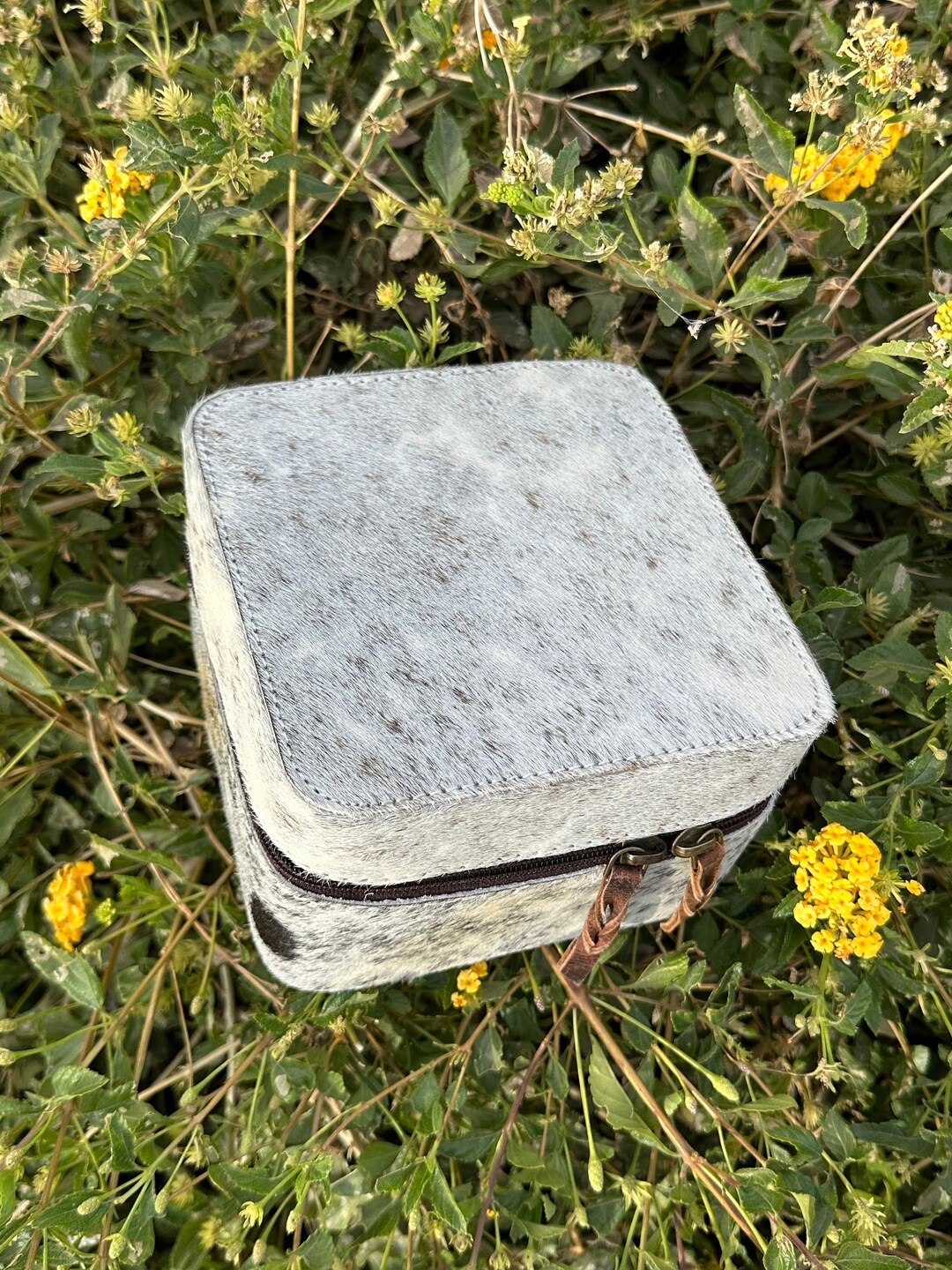 Genuine Leather Cowhide Jewelry Box - Etsy